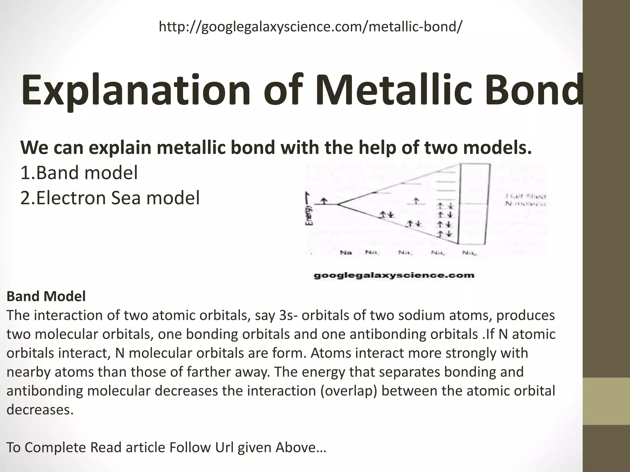 Chemistry Metallic Bond | Google Science | PPT