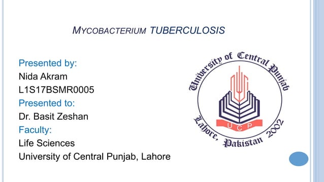 Mycobacterium tuberculosis | PPTX