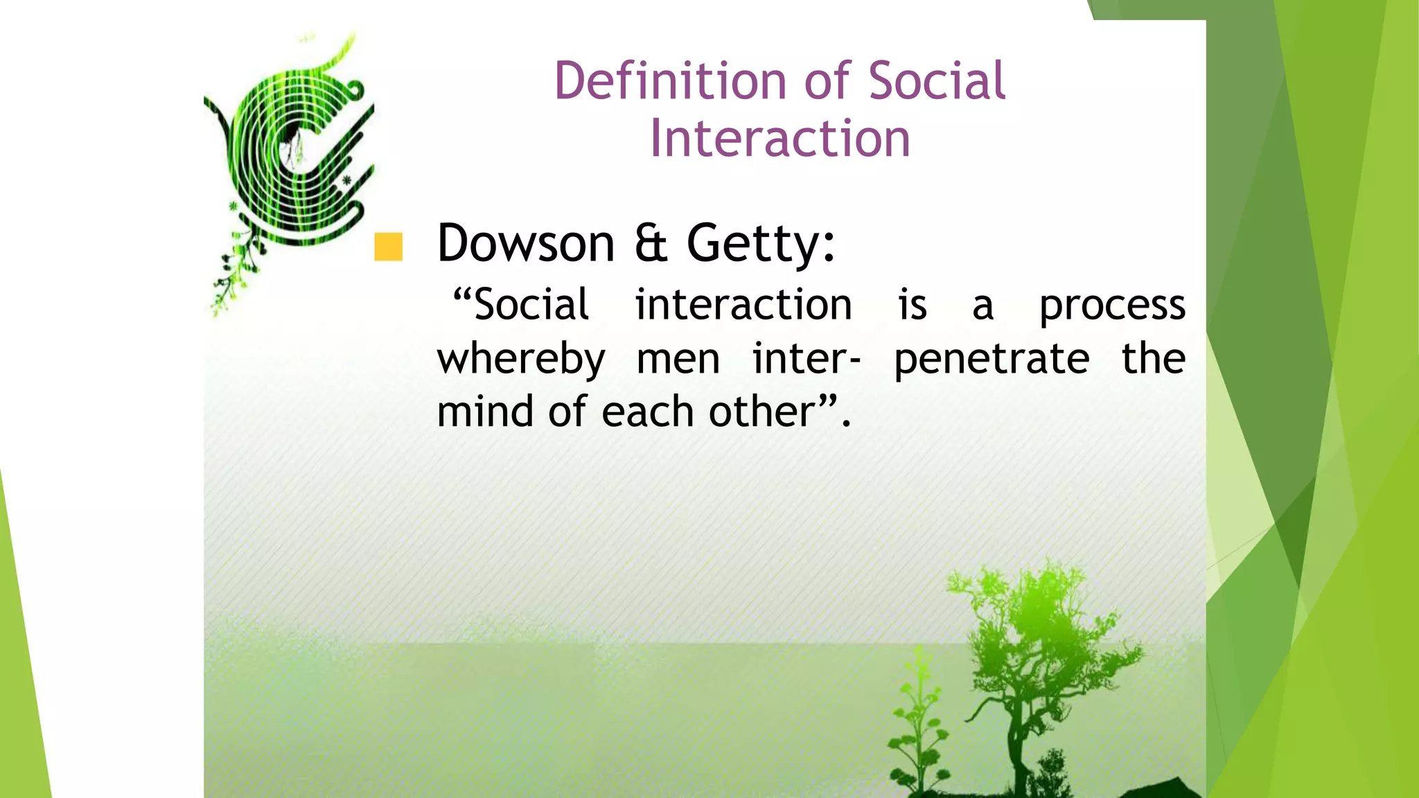 Social Interaction and social process | PPT