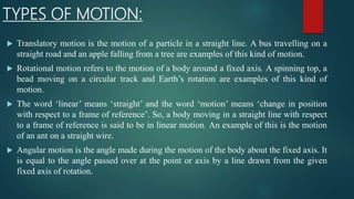 Introduction to Kinematics | PPTX