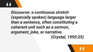 What is Discourse analysis | PPTX