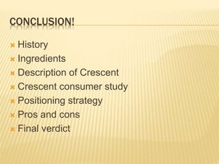 Harvard Business Case study on Crescent Pure. | PPTX