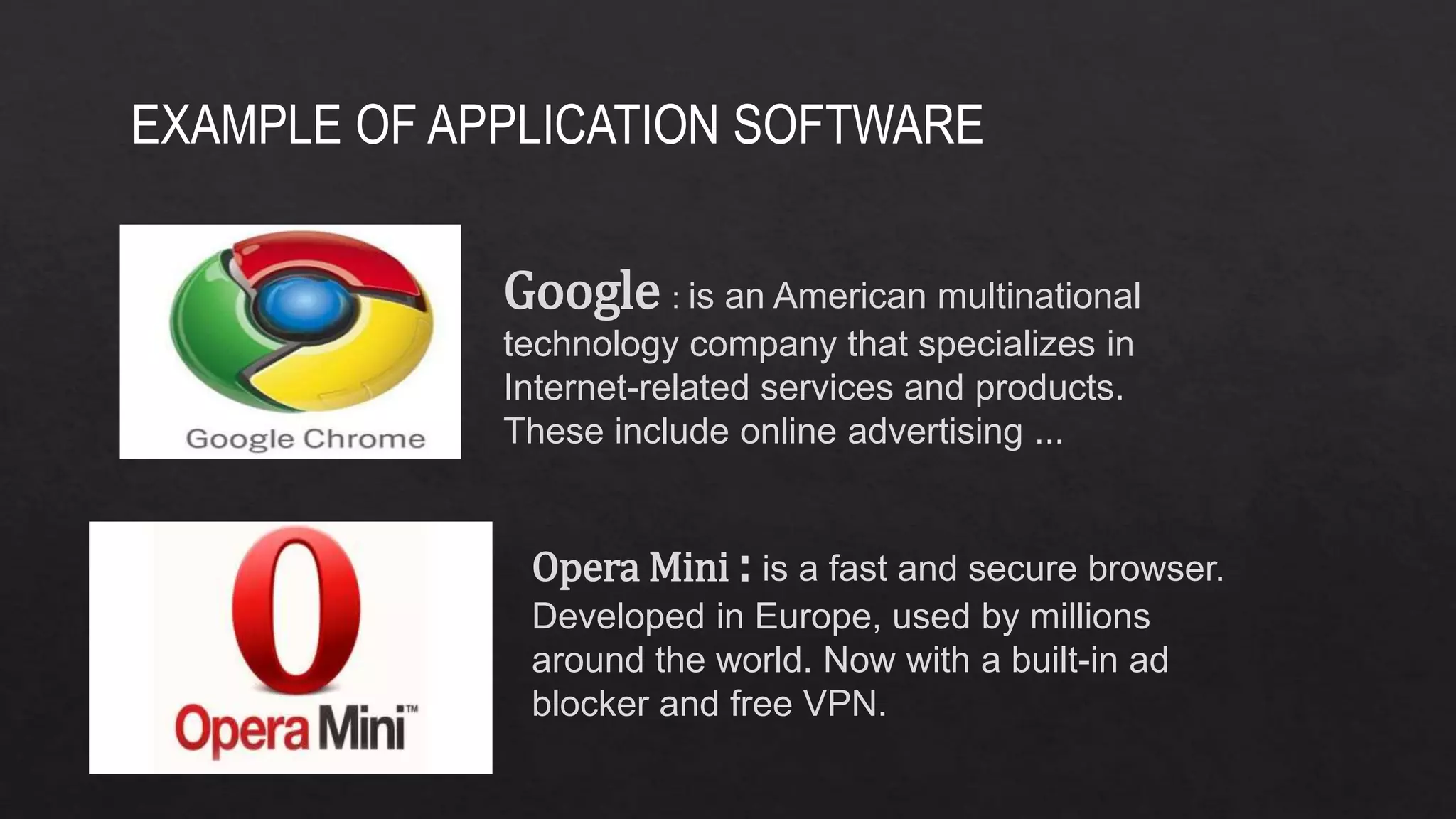 Computer Software and Application Software | PPT