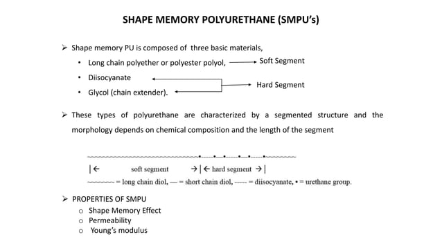 SHAPE MEMORY POLYMERS | PPTX | Chemistry | Science