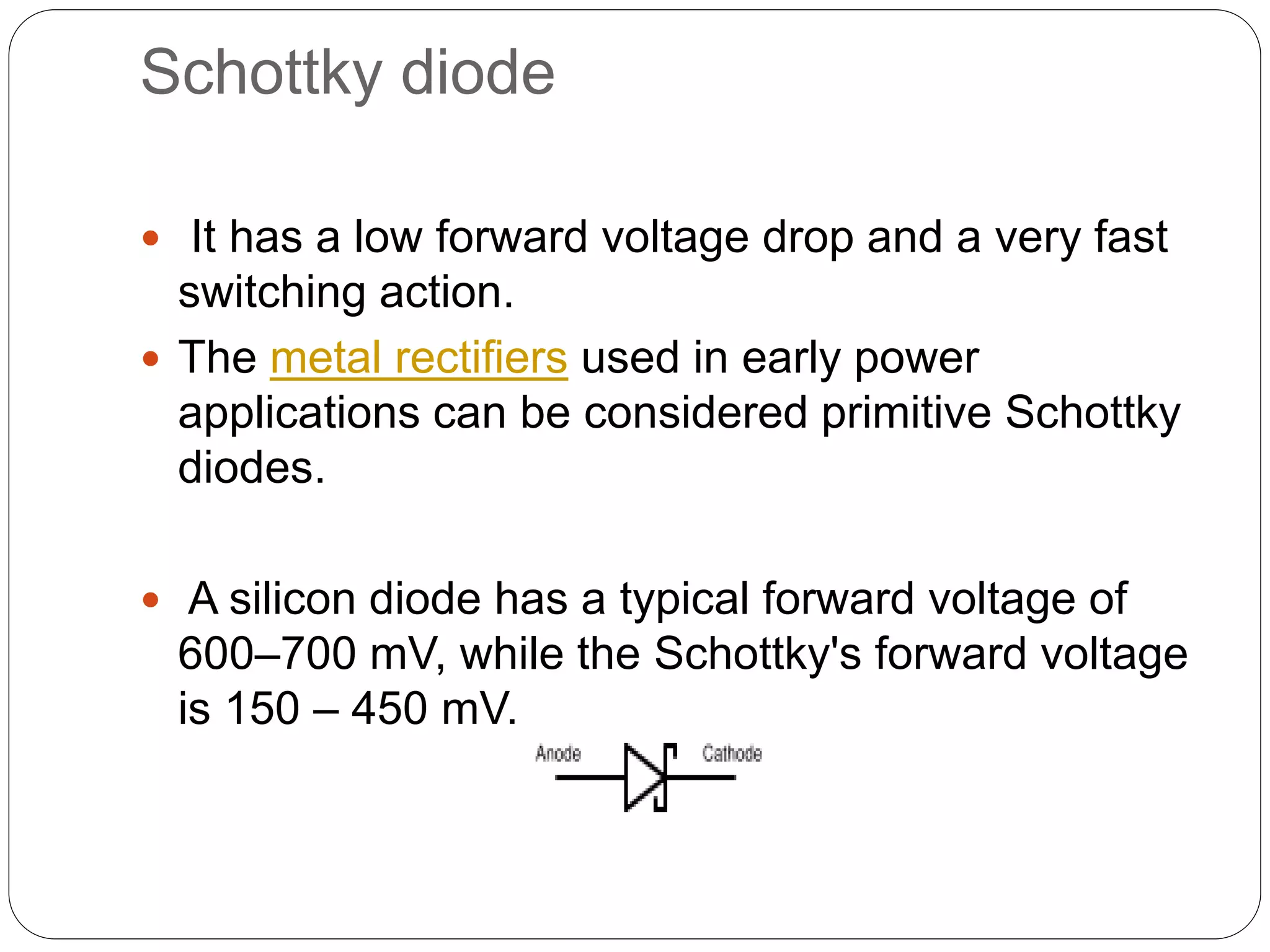 Schottky diode | PPT