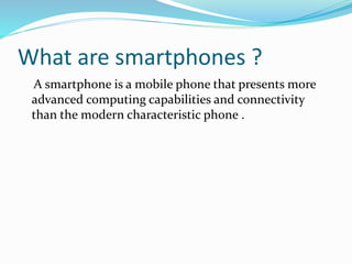 Smartphone Presentation | PPT