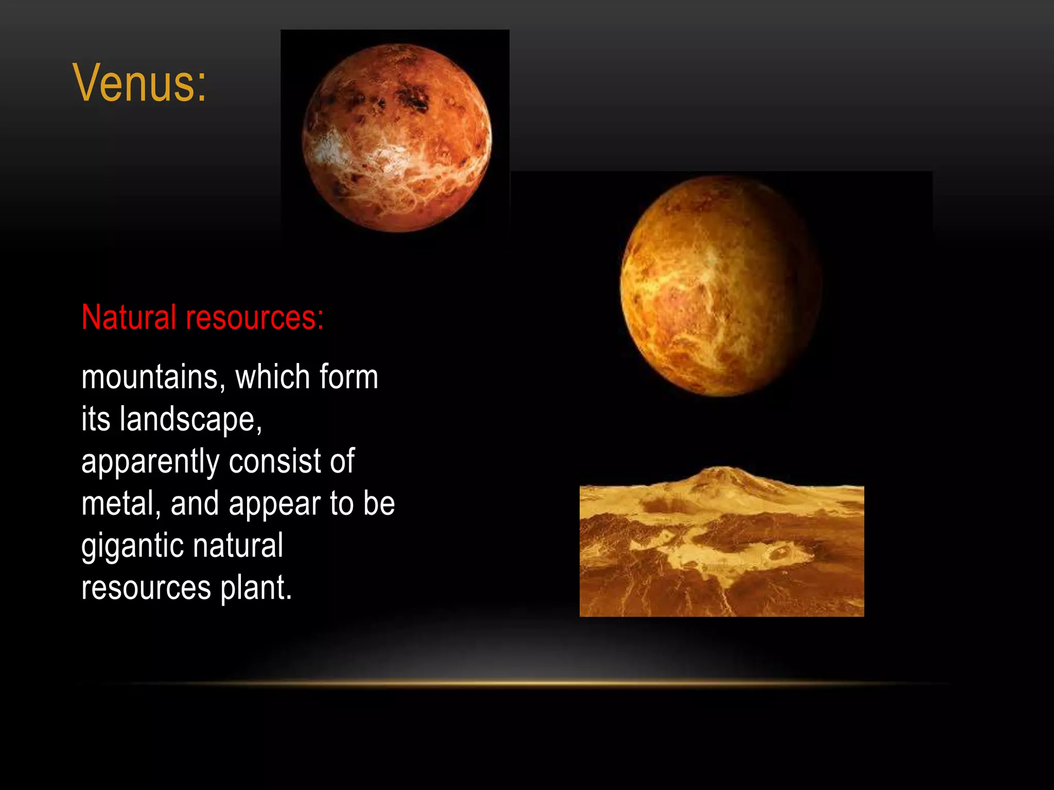 amazing facts and natural resources of planets | PPT