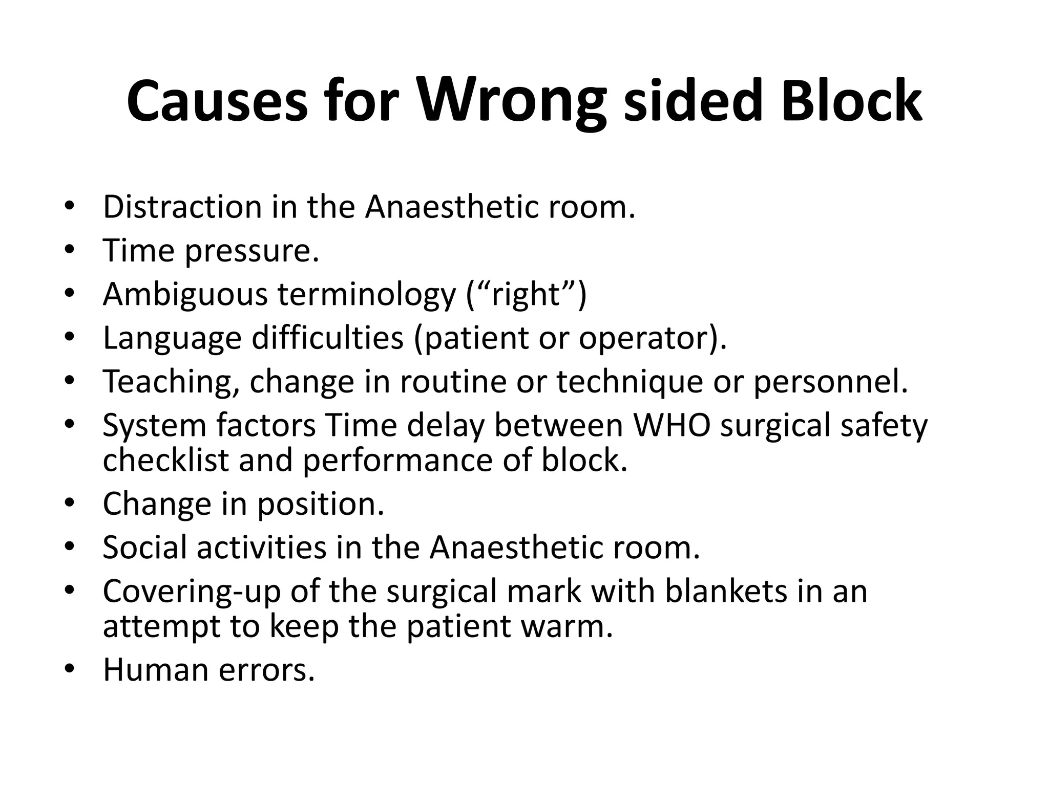 STOP Before Block - REGIONAL ANAESTHESIA safety check | PPTX
