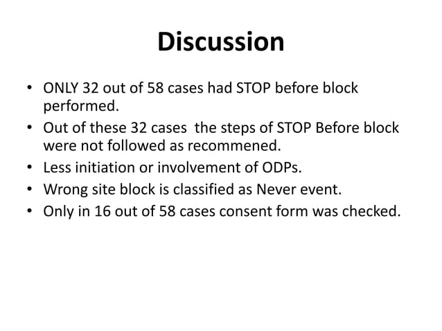 STOP Before Block - REGIONAL ANAESTHESIA safety check | PPTX | Surgery ...
