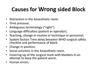 STOP Before Block - REGIONAL ANAESTHESIA safety check | PPTX