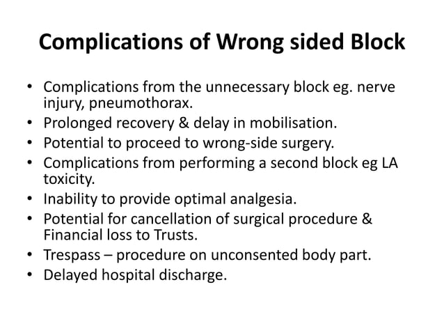 STOP Before Block - REGIONAL ANAESTHESIA safety check | PPTX | Surgery ...