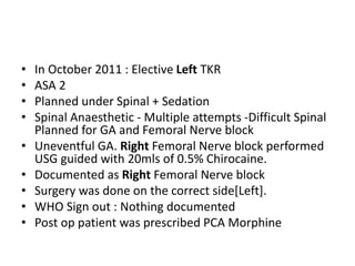 STOP Before Block - REGIONAL ANAESTHESIA safety check | PPTX