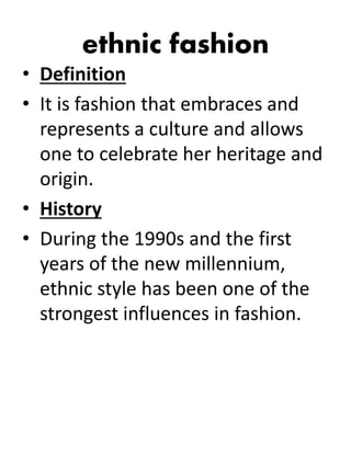 fashion types | PPTX