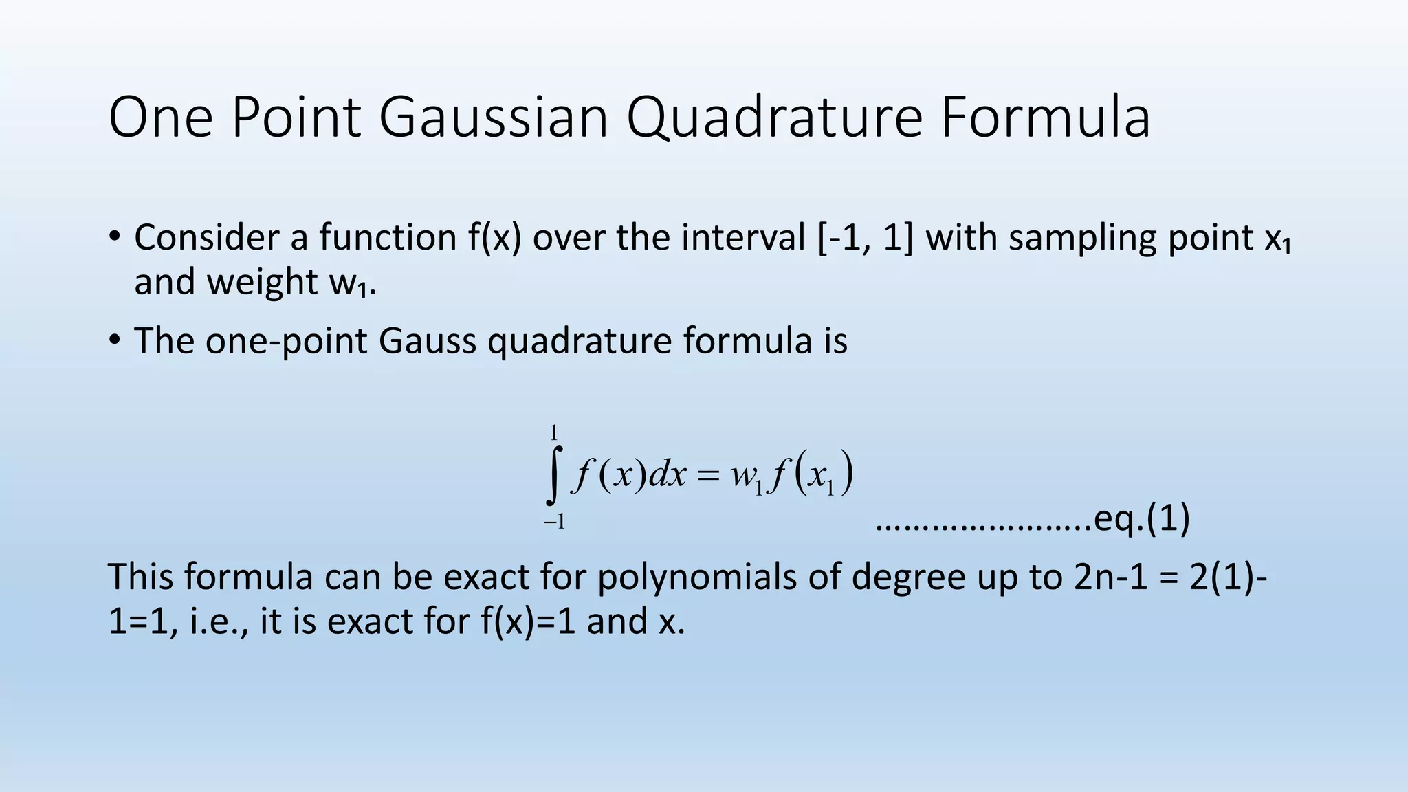 Gauss Quadrature Formula | PPTX | Physics | Science