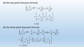 Gauss Quadrature Formula | PPTX