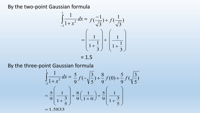 Gauss Quadrature Formula | PPTX | Physics | Science
