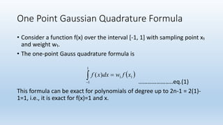 Gauss Quadrature Formula | PPTX