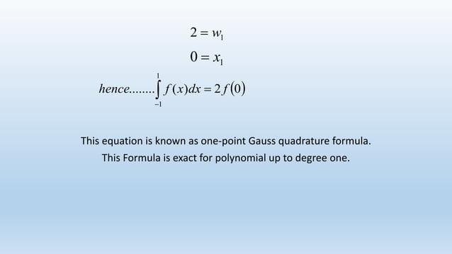 Gauss Quadrature Formula | PPTX | Physics | Science