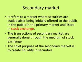 INTRODUCTION TO STOCK MARKET | PPTX