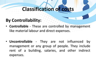Overview of cost & Management Accounting | PPTX