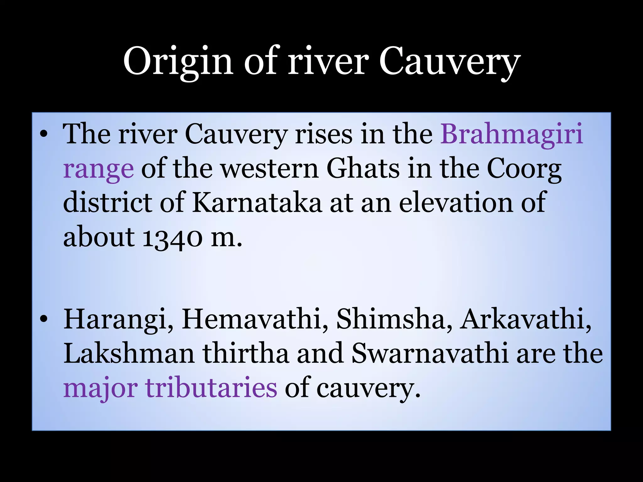 CAUVERY WATER DISPUTE | PPTX