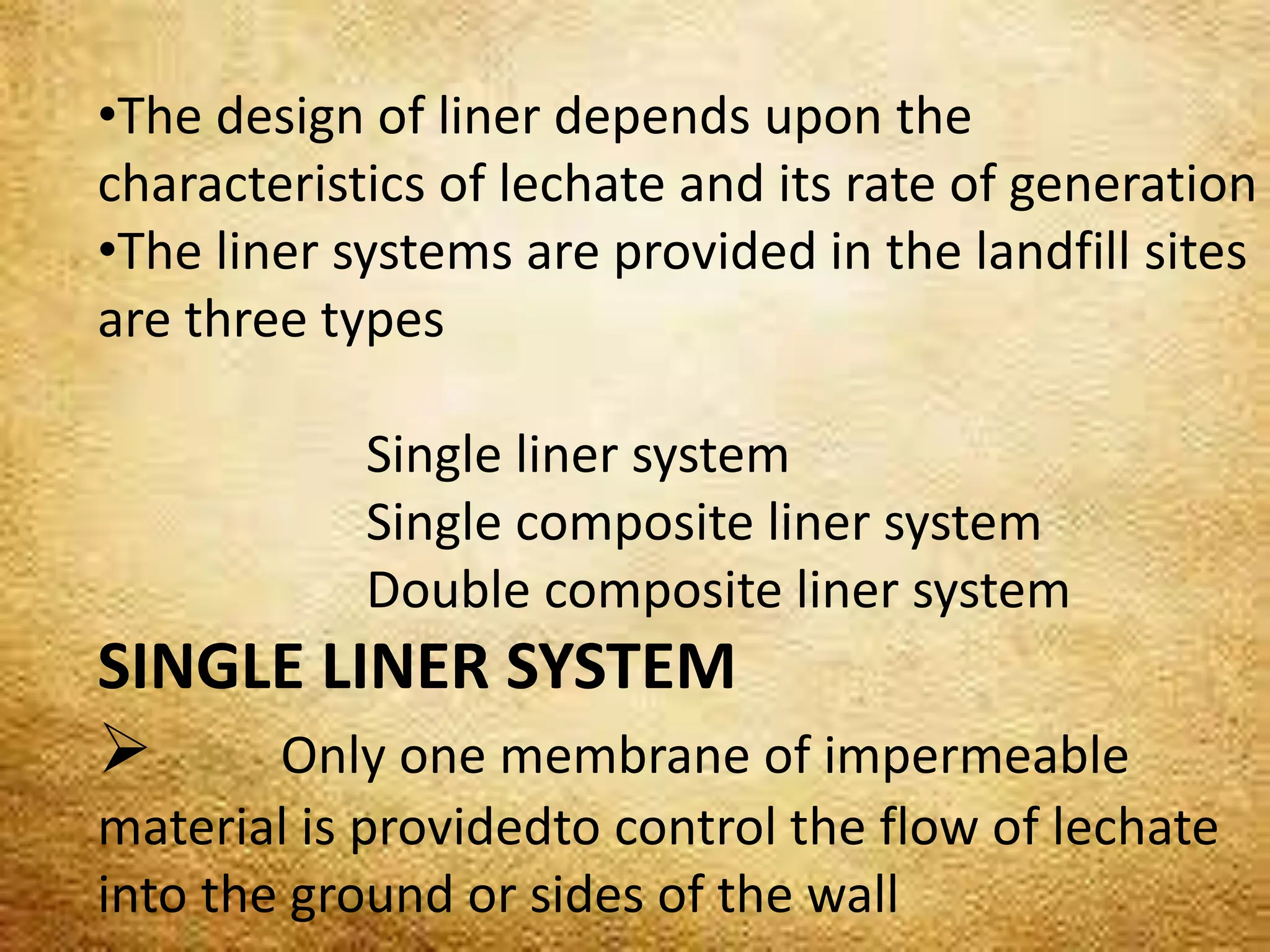 landfill liners | PPTX