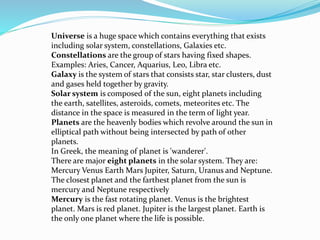 the Earth in the Universe | PPTX