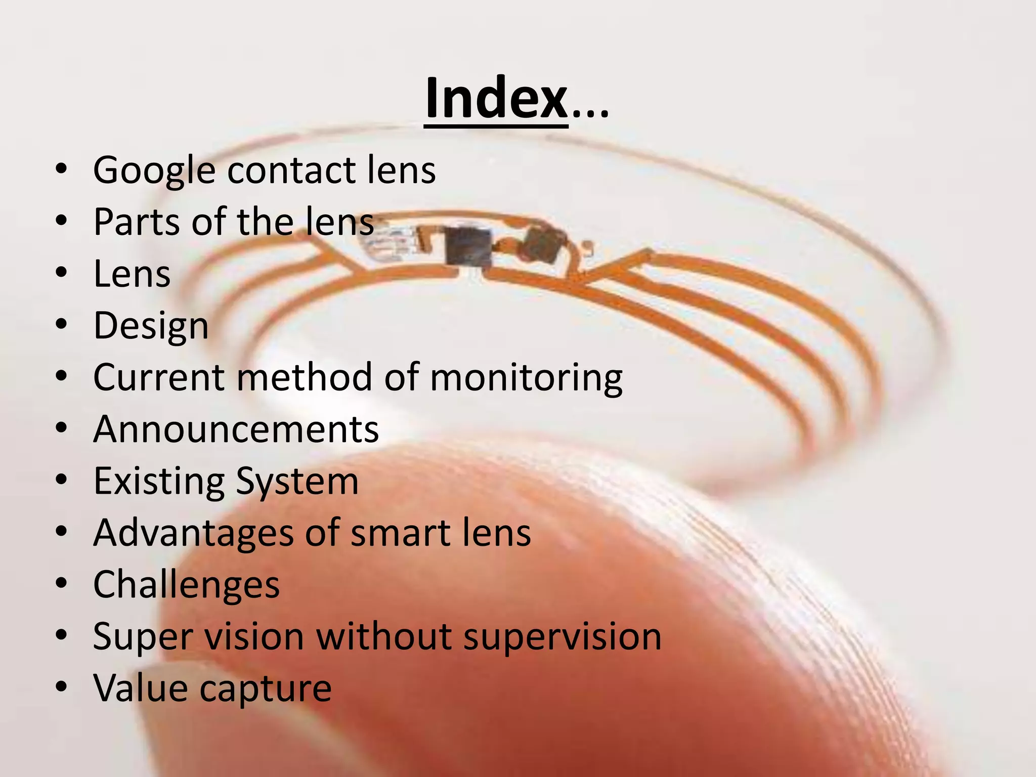 Google smart contact lens | PPTX