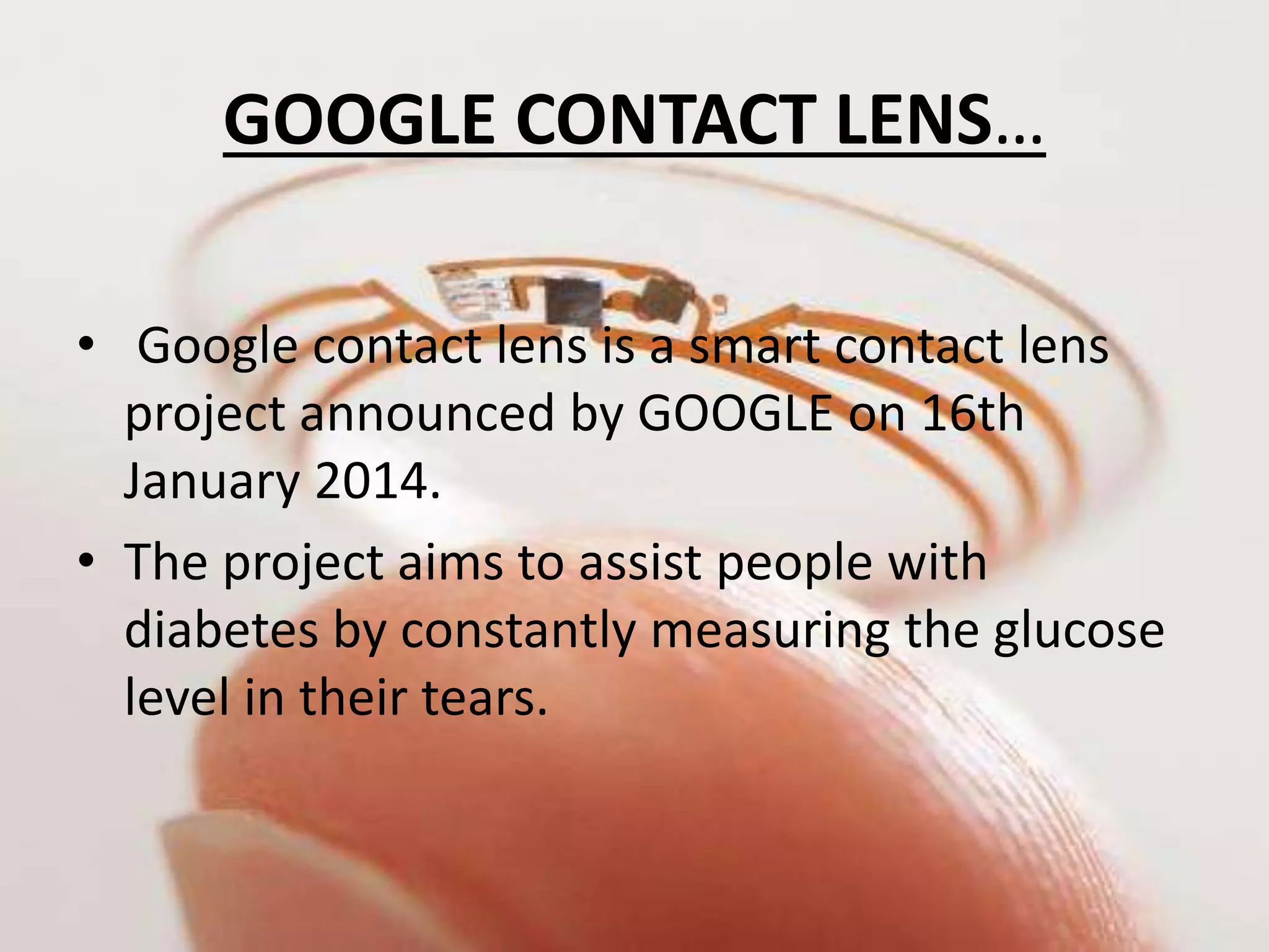 Google smart contact lens | PPTX