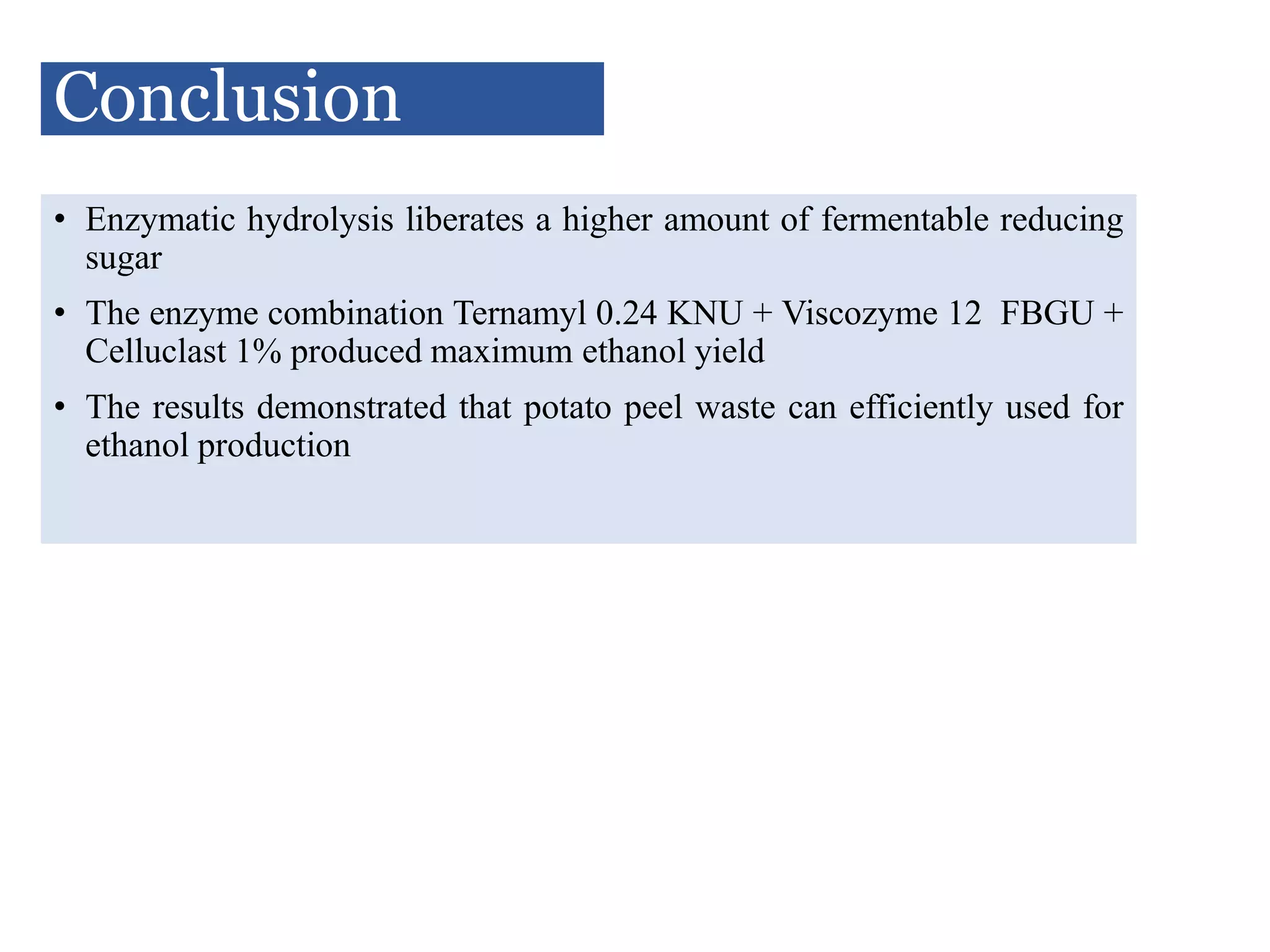 Bioethanol production from fruits and vegetable wastes | PPTX
