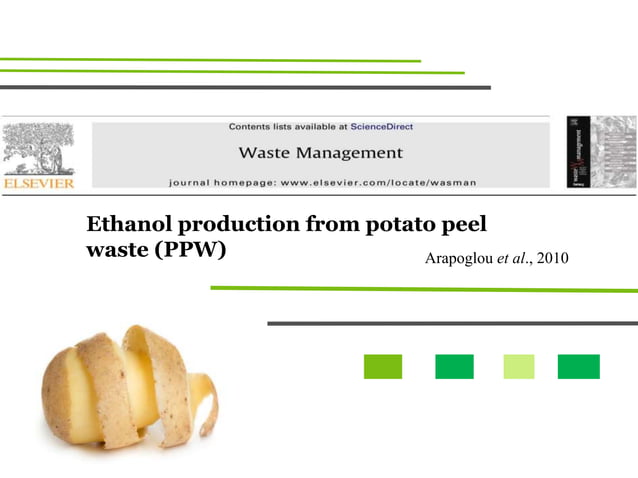 Bioethanol production from fruits and vegetable wastes | PPTX ...