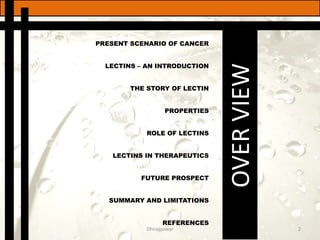 LECTINS IN CANCER THERAPY | PPTX