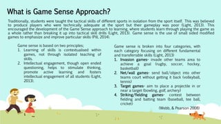 Game Sense Approach to Teaching | PPT