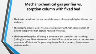Mechanochemical methods in the production of high purity gases | PPT