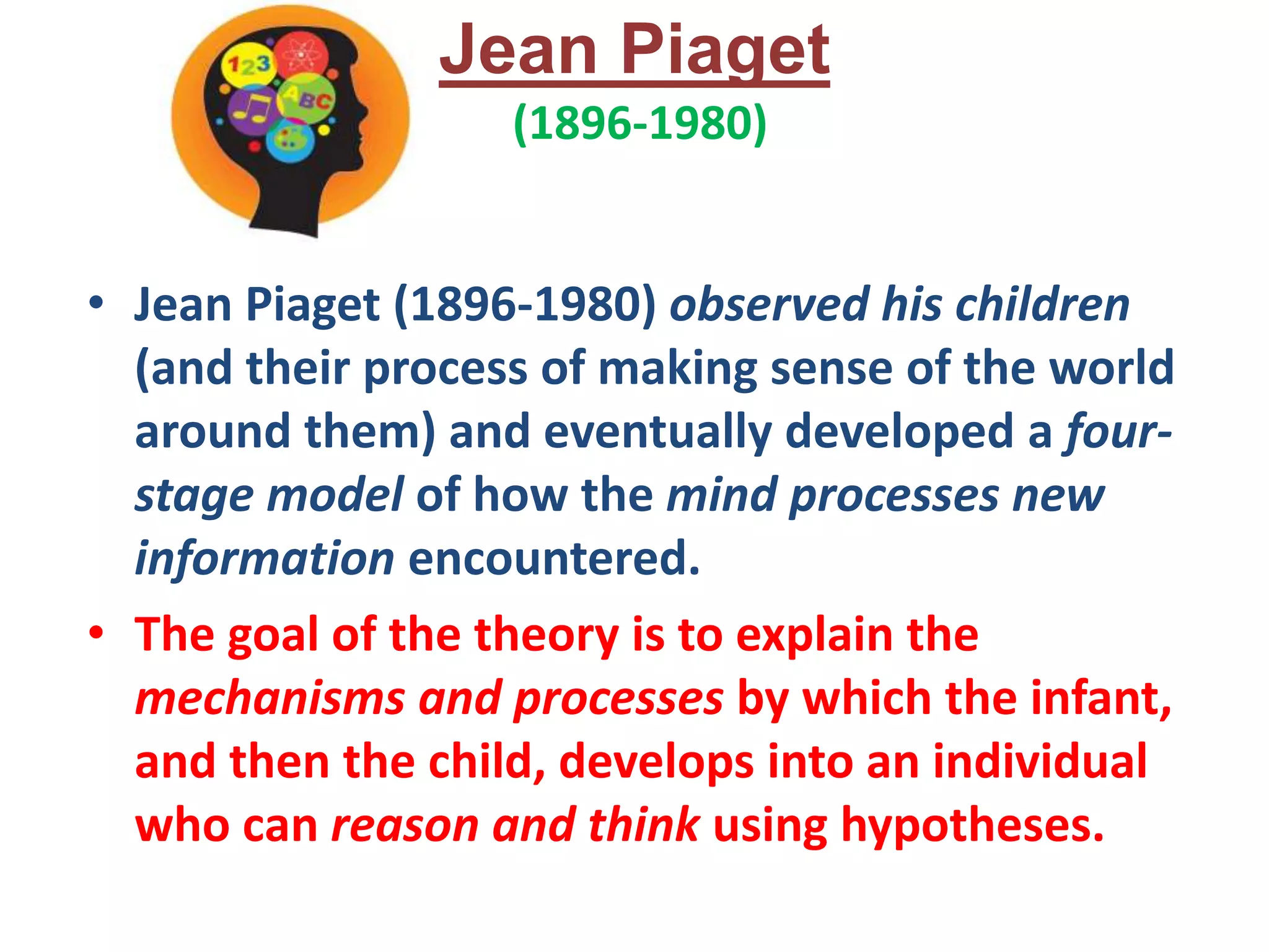 Piaget Theory of Cognitive Development Part-I | PPTX