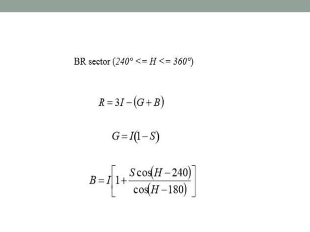 HSI MODEL IN COLOR IMAGE PROCESSING | PPTX