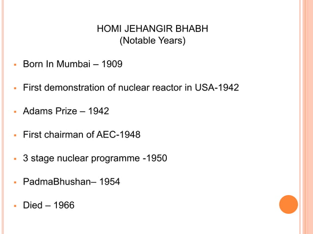 HOMI J BHABHA | PPTX