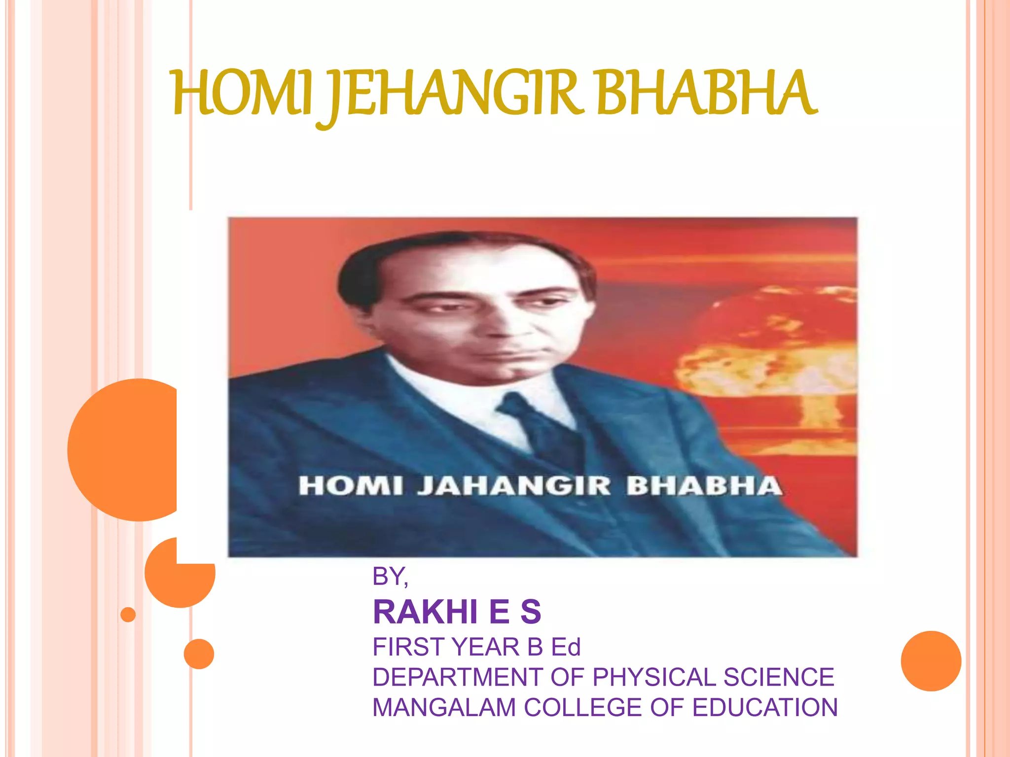HOMI J BHABHA | PPTX