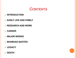 HOMI J BHABHA | PPTX