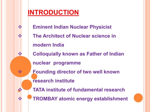 HOMI J BHABHA | PPTX