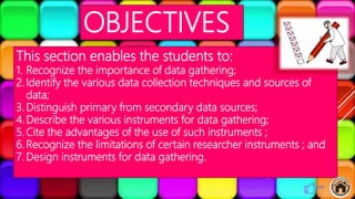 DATA COLLECTION AND INSTRUMENTATION | PPT