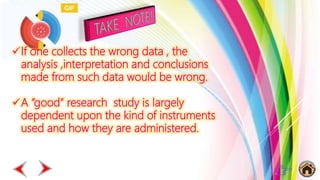 DATA COLLECTION AND INSTRUMENTATION | PPT