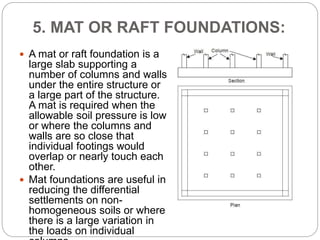 Types of foundations. | PPTX