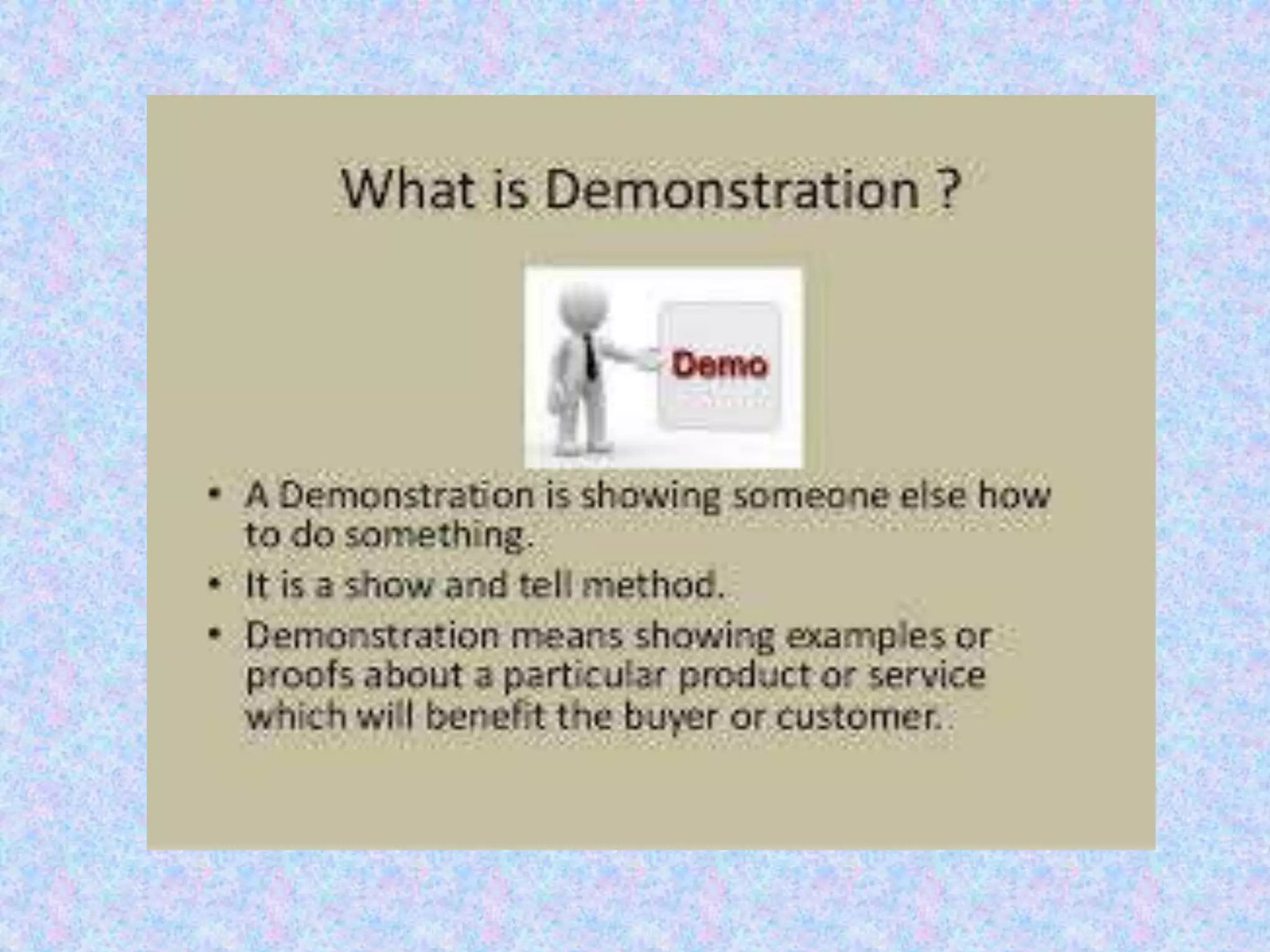 demonstration method in teaching and technology | PPTX