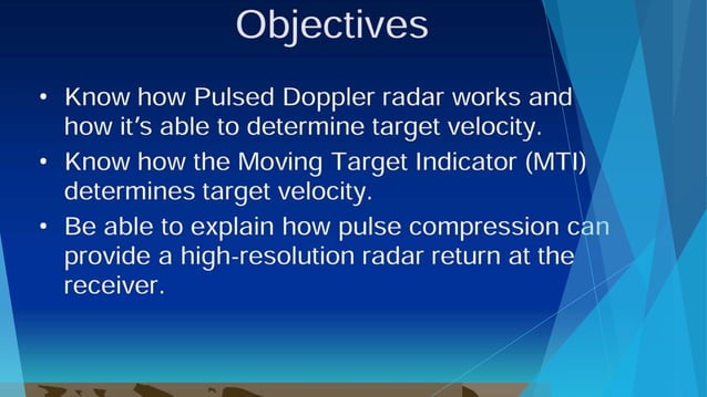 Moving target indicator radar (MTI) | PPTX