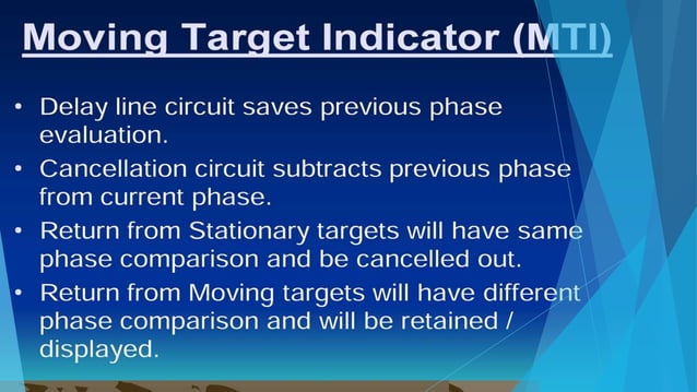 Moving target indicator radar (MTI) | PPTX