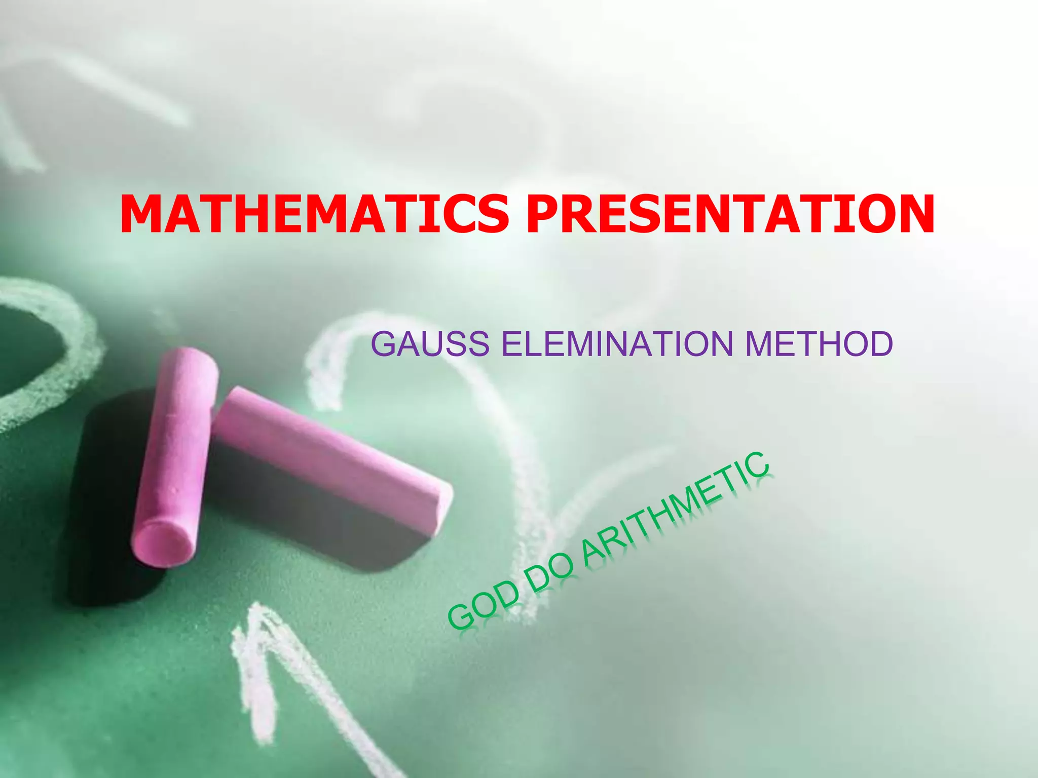 Implementation of Gauss Elimination Method in c++ | PPTX