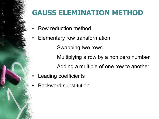Implementation of Gauss Elimination Method in c++ | PPT