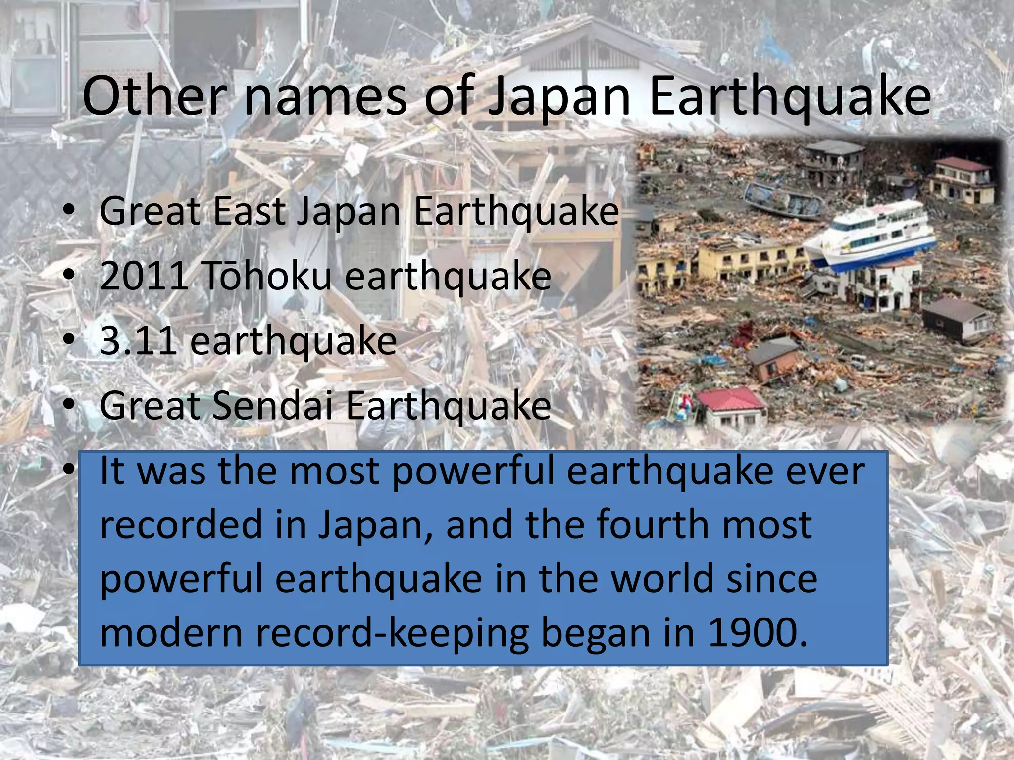 Japan Earthquake, Tsunami and Radiation Event 2011 | PPTX