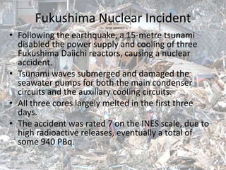 Japan Earthquake, Tsunami and Radiation Event 2011 | PPTX
